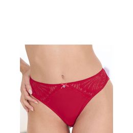 String s.Oliver "Sophie", Damen, Gr. 44/46, rot, Spitze, Obermaterial: 88% Polyamid, 12% Elasthan, Unterhosen String, mit feiner Spitze