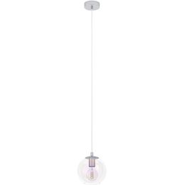 Eglo H&auml;ngeleuchte "ARISCANI 2 Pendellampe - Stahl - E27 - 1X60W - IP20", chrom, 1, &Oslash; 20cm H: 110cm, 1 Stk., Leuchten, H&auml;ngelampe, Deckenlampe, Wohnzimmer, Esszimmer, H110 x &Oslash;20 cm, H&auml;ngeleuchte