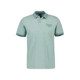 Poloshirt Lerros "Poloshirt in Melange Optik", Herren, Gr. 6XL, blau (coastal sea blau), 100% Baumwolle, ohne Ausschnitt, Shirts Poloshirt