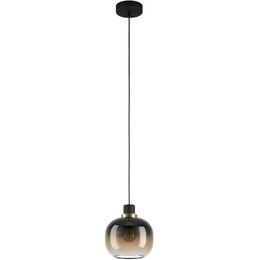 Eglo H&auml;ngeleuchte "OILELLA Pendellampe - Stahl - E27 - 1X40W - IP20", schwarz, messing, 1, &Oslash; 19cm H: 110cm, 1 Stk., Leuchten, H&auml;ngelampe, Deckenlampe, Wohnzimmer, Esszimmer, H110 x &Oslash;19 cm, H&auml;ngeleuchte