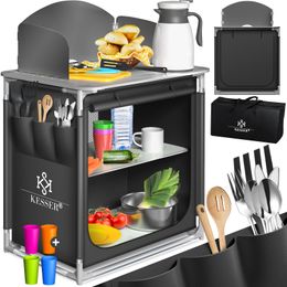 Kesser&reg; Campingschrank, Campingk&uuml;che mit Aluminiumgestell, inkl.Tragetasche , Kocherschrank f&uuml;r Camping , Campingm&ouml;bel , Outdoor