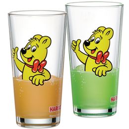 Ritzenhoff & Breker Gl&auml;ser-Set RITZENHOFF & BREKER "HARIBO Thumbs Up, 380 ml", bunt, B:8cm H:14,5cm &Oslash;:8cm, Glas, Trinkgef&auml;&szlig;e, Gl&auml;ser-Set, sp&uuml;lmaschinengeeignet