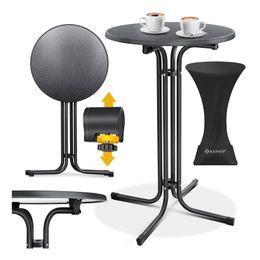 Kesser&reg; Gastro Stehtisch klappbar - Gastronomie Bistrotisch rund - Wetterbest&auml;ndiger Klapptisch Gartentisch - Runder Partytisch - Hitzebest&auml;ndig - Stabil und sicher
