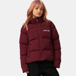 Steppjacke Santa Cruz "STRIP 2 IN 1 QUILTED JACKET", Damen, Gr. 12 (L), schwarz cherry, Obermaterial: 100% Nylon, Jacken Steppjacke, aus Nylon, leichtes Material, f&uuml;r Erwachsene