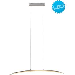 N&auml;ve N&Auml;VE LED Pendelleuchte "Surf", grau (chrom), 1, H: 120cm, 1 Stk., Leuchten, chromfarben, dimmbar mit Phasenan- und -abschnitt Dimmer, L: 100cm, LED Pendelleuchte