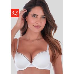 Push-up-BH s.Oliver "Elina", Damen, Gr. 75, Cup A, creme, Microtouch, Obermaterial: 60% Polyamid, 35% Polyester, 5% Elasthan, Basic, BHs Push-up-BH, mit B&uuml;gel & herausnehmbaren Kissen, Dessous