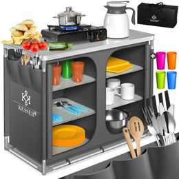Kesser&reg; Campingschrank, Campingk&uuml;che mit Aluminiumgestell, inkl.Tragetasche , Kocherschrank f&uuml;r Camping , Campingm&ouml;bel , Outdoor