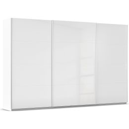 Schwebet&uuml;renschrank OTTO HOME "Kleiderschrank Schrank Garderobe AGORDO mit Dekor- oder Hochglanzfront", wei&szlig; (alpinwei&szlig;, hochglanz wei&szlig;, griffleisten alufarbig), B:360cm H:229cm T:62cm, Holzwerkstoff, Schr&auml;nke, Schwebet&uuml;renschrank, in 4 Breiten und 2 H&ouml;hen MADE IN GERMANY