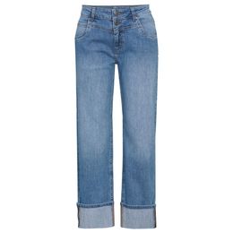 Gina Benotti Damen Straight-Jeans mit breitem Umschlag