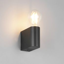 Trio Bad-Wandlampe Pratella, Breite 4 cm schwarz, Kunststoff IP44