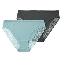 Gina Benotti 2 Damen Slips mit Spitze
