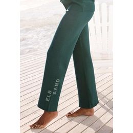 ELBSAND Strickhose blau Gr. 32/34 f&uuml;r Damen. Mit Logoschriftzug. Bequem