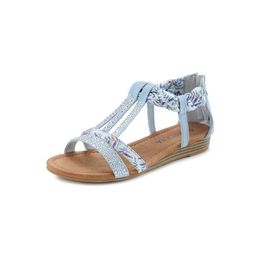 Lascana Sandale 'Sommerschuh, Sandalette, offener Schuh,' blau Gr. 41 f&uuml;r Damen. Mit Druck, Glitzersteine, Strass-Steine, Schmucksteine
