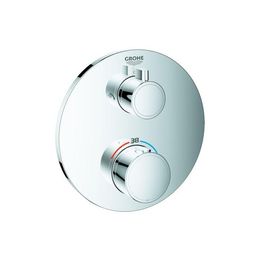 Grohe Grohtherm Brausethermostat 24076000 Unterputz-Thermostat, mit 2-Wege-Umstellung, rund, chrom