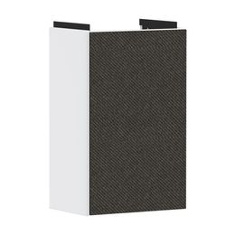 Hansgrohe Xevolos E Waschtischunterschrank 54169660 340x555x245mm, f&uuml;r Handwaschbecken, rechts, mattwei&szlig;, Textil dunkelgrau