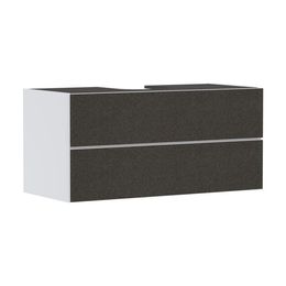 Hansgrohe Xevolos E Waschtischunterschrank 54193660 1180x555x550mm, 2 Schubladen, mattwei&szlig;, Textil dunkelgrau