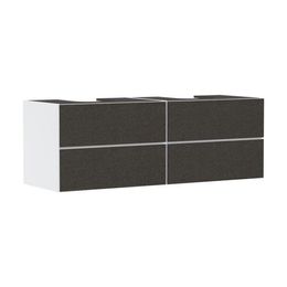 Hansgrohe Xevolos E Waschtischunterschrank 54199660 1570x555x550mm, 4 Schubladen, mattwei&szlig;, Textil dunkelgrau
