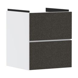 Hansgrohe Xevolos E Waschtischunterschrank 54172660 480x555x475mm, f&uuml;r Handwaschbecken, 2 Schubladen, mattwei&szlig;, Textil dunkelgrau