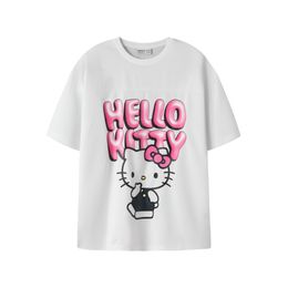 name it T-Shirt 'NKFFoba Hello Kitty' M&auml;dchen Gr&ouml;&szlig;e 116 pink / schwarz / wei&szlig;