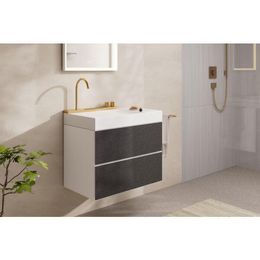 Hansgrohe Xevolos E Waschtischunterschrank 54178660 780x555x475mm, 2 Schubladen, mattwei&szlig;, Textil dunkelgrau