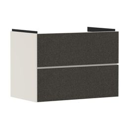 Hansgrohe Xevolos E Waschtischunterschrank 54179660 780x555x475mm, 2 Schubladen, sandbeige matt, Textil dunkelgrau