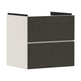 Hansgrohe Xevolos E Waschtischunterschrank 54176660 580x555x475mm, 2 Schubladen, sandbeige matt, Textil dunkelgrau