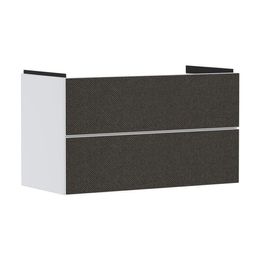Hansgrohe Xevolos E Waschtischunterschrank 54181660 980x555x475mm, 2 Schubladen, mattwei&szlig;, Textil dunkelgrau