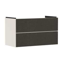 Hansgrohe Xevolos E Waschtischunterschrank 54182660 980x555x475mm, 2 Schubladen, sandbeige matt, Textil dunkelgrau