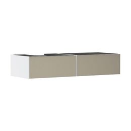 Hansgrohe Xevolos E Waschtischunterschrank 54319390 1370x550x275mm, 2 Schubladen, links, mattwei&szlig;, bronze Struktur