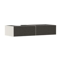 Hansgrohe Xevolos E Waschtischunterschrank 54320660 1370x550x275mm, 2 Schubladen, links, sandbeige matt, Textil dunkelgrau