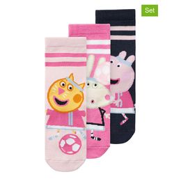 name it 3er-Set: Socken "Merana Peppa" in Dunkelblau/ Rosa/ Pink - 42% | Gr&ouml;&szlig;e 19-21 | Babysocken-strumpfhosen