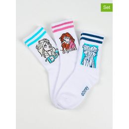 Die Eisk&ouml;nigin FROZEN 3er-Set: Socken "Frozen" in Wei&szlig; - 25% | Gr&ouml;&szlig;e 23-26 | Babysocken-strumpfhosen