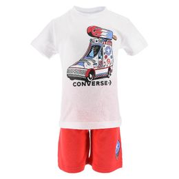 Converse 2tlg. Outfit in Wei&szlig;/ Rot - 50% | Gr&ouml;&szlig;e 86/92 | Baby-shirts