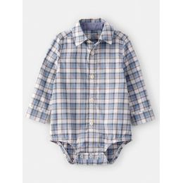Oshkosh Hemdbody in Hellblau/ Wei&szlig; - 55% | Gr&ouml;&szlig;e 68 | Baby-bodys