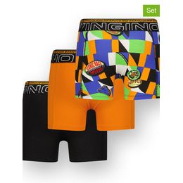 Vingino 3er-Set: Boxershorts in Orange/ Schwarz - 53% | Gr&ouml;&szlig;e 158/164 | Kinder-waesche