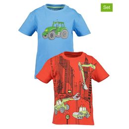 Blue Seven 2er Set: Shirts in Rot/ Blau - 56% | Gr&ouml;&szlig;e 104 | Kinder-oberteile