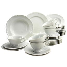 Creatable Kombiservice Maria Theresia, Wei&szlig;, Keramik, 30-teilig, 200 ml,200 ml, Essen & Trinken, Geschirr, Geschirr-Sets, Kombiservice