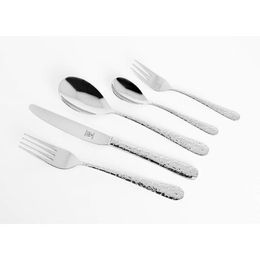 Justinus Besteckset Martele, Edelstahl, Metall, 30-teilig, 25x5x43 cm, rostfrei, Vollheftmesser, Essen & Trinken, Besteck, Besteck-Sets