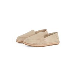 Tommy Hilfiger Herren Espadrille &raquo;HILFIGER FLEX ESPA SUEDE LOAFER&laquo; , Sommerschuh, Schlupfschuh, Slipper mit Bastbezug am Plateau beige 44