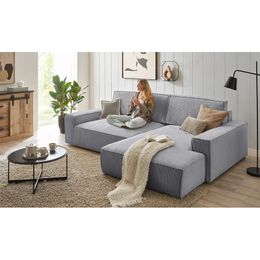 Home Affaire &raquo;NEU: SHERWOOD XXL 284, Big-Sofa L-Form, tiefe Sitzfl&auml;che 95 cm, Cord&laquo; Recamiere rechts/links, als Schlafsofa stellbar, Cord u. 