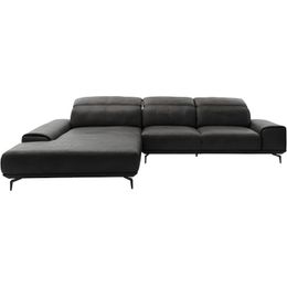 Musterring Wohnlandschaft &raquo;MR 2490 Ecksofa mit erstklassigem Sitzkomfort, Long-Life-Leder&laquo; Fu&szlig; schwarz, Sitzh&ouml;he 48cm, wahlweise mit Funktionen, Ma&szlig;e 342x207 cm 