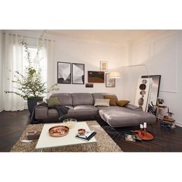 Musterring Wohnlandschaft &raquo;MR 2490 Ecksofa mit erstklassigem Sitzkomfort, Long-Life-Leder&laquo; Fu&szlig; Schwarz, Sitzh&ouml;he 46cm, wahlweise mit Funktionen, Ma&szlig;e 342x207 cm 