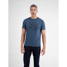 Lerros Herren Lerros T-Shirt &raquo;T-Shirt mit Lerros Print&laquo; blau S