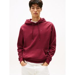 Tommy Jeans Herren Hoodie &raquo;TJM REGULAR FLAG&laquo;, mit bestickten Markenlogo auf Brusth&ouml;he rot M