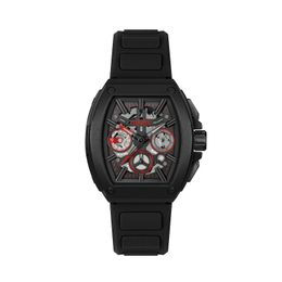 Hugo Herren Hugo Multifunktionsuhr &raquo;#Hugo ID SKELETON&laquo; Quarzuhr, Armbanduhr, Herrenuhr, Silikonarmband, analog