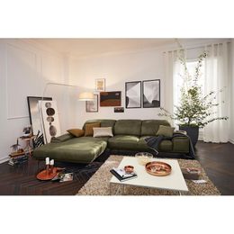 Musterring Wohnlandschaft &raquo;MR 2490 Ecksofa mit erstklassigem Sitzkomfort, Long-Life-Leder&laquo; Fu&szlig; Schwarz, Sitzh&ouml;he 46cm, wahlweise mit Funktionen, Ma&szlig;e 342x207 cm 