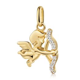 Firetti Damen Kettenanh&auml;nger &raquo;Schmuck Geschenk Gold 333 Halsschmuck Anh&auml;nger Amor Pfeil&laquo; () mit Zirkonia (synth.)
