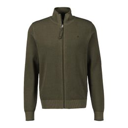 Lerros Herren Lerros Strickjacke &raquo;Melange-Strickjacke f&uuml;r Herren&laquo; gr&uuml;n 3XL