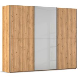 Rauch Schwebet&uuml;renschrank &raquo;Kleiderschrank Schrank Garderobe Schlafzimmerschrank SCALE-WOOD&laquo; edle geteilte Front in massiver Asteiche mit Glast&uuml;ren 