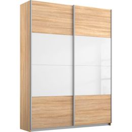 Rauch Schwebet&uuml;renschrank &raquo;Quadra Bestseller Schlafzimmerschrank in vielen Breiten&laquo; Kleiderschrank Garderobenschrank Schrank mit Glaselementen braun 